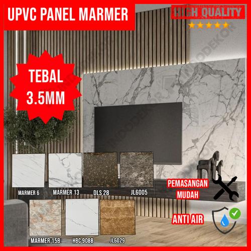 Jual Marmer Panel PVC Dekorasi Dinding Motif Corak Marmer UV Marble ...