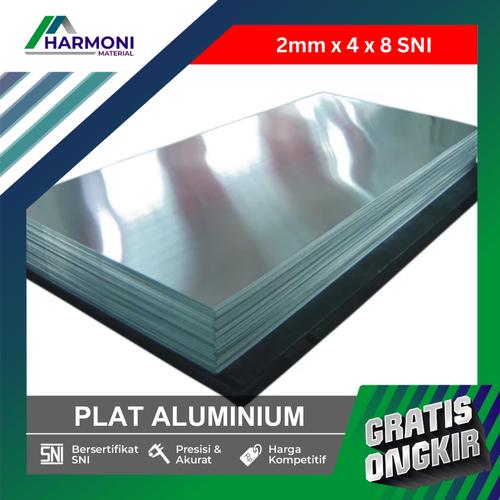 Jual Plat Aluminium Tebal 2mm x 4 x 8 Feet / 1200 x 2400 mm / 120 x 240 cm / 1,2 x 2,4 Meter SNI ...