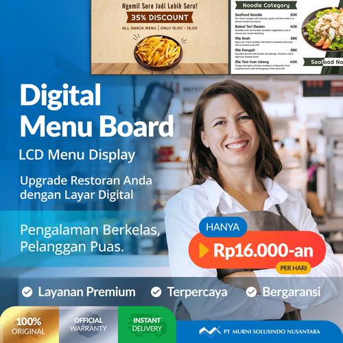 Jual LCD Menu Display 43” - Digital Menu Board | PID Cafe, Restoran ...