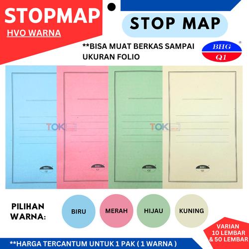 Jual STOP MAP / STOF MAP / STOPMAP POND kertas folio - Biru - Jakarta ...
