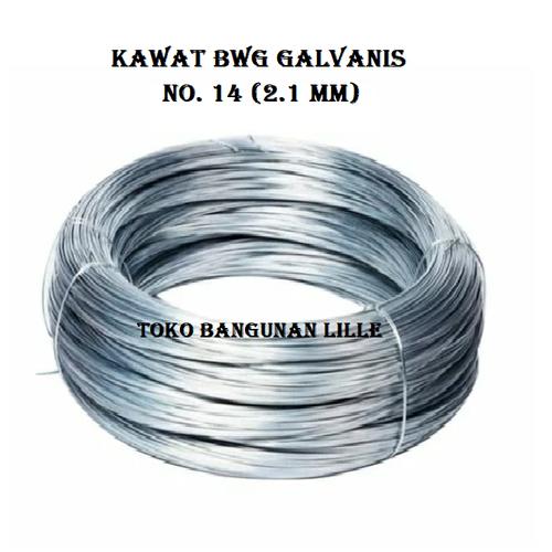 Jual Kawat BWG Galvanis No.14 Kawat Seng Putih 2.1 mm Alat Pengikat ...