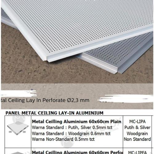 Jual Ceiling aluminium 60x60 bolong / metal ceiling perforated / plafon ...