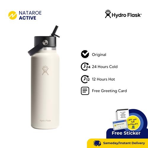 Promo Hydro Flask Tumbler 40oz Wide Mouth Flex Straw Cap - Ivory Cicil ...
