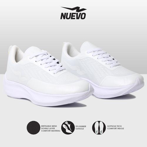 Jual Sepatu Running Pria Original Nuevo Velocity Full White Sneakers ...
