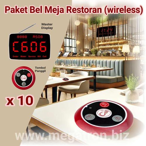 Jual Bel Meja Restoran (paket 1 Display + 10 Call Button) - Pemanggil ...