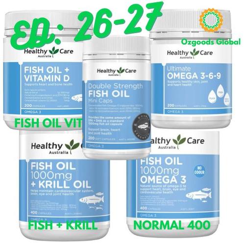 Jual Healthy Care Fish Oil Omega 3 Fish Oil Mini + Vitamin D - AUSSIE ...