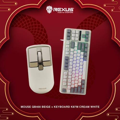 Promo Rexus Bundle 01 - Mouse Wireless + Keyboard Retro Style - QB400 ...