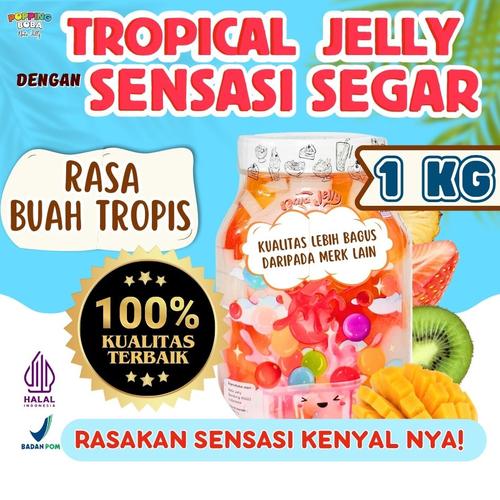 Jual QQ Jelly | Rainbow Jelly Rasa Buah Tropis 1kg | Jelly Rasa Buah ...