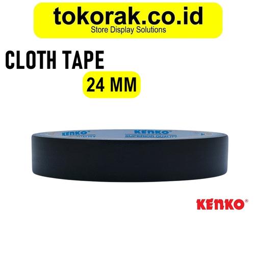 Jual CLOTH TAPE BLACK 24MM X 12 YARD KENKO LAKBAN KAIN HITAM 24 MM 1 INCH 1" - Jakarta Utara ...