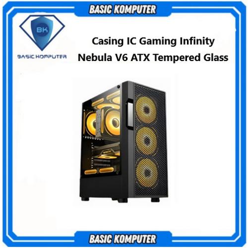Jual Casing PC Gaming Infinity Nebula V6 ATX Tempered Glass Black ...