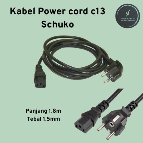 Jual Kabel Power cord c13 Schuko server psu miner asic sm24 rekomendasi ...