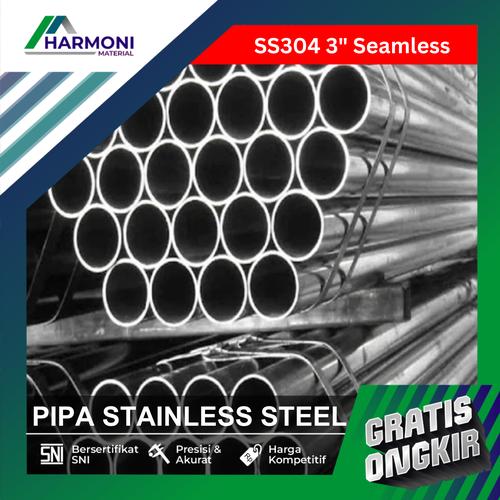 Jual Pipa Stainless Steel SS304 Seamless 3 inch tebal 3mm Panjang 6 M ...