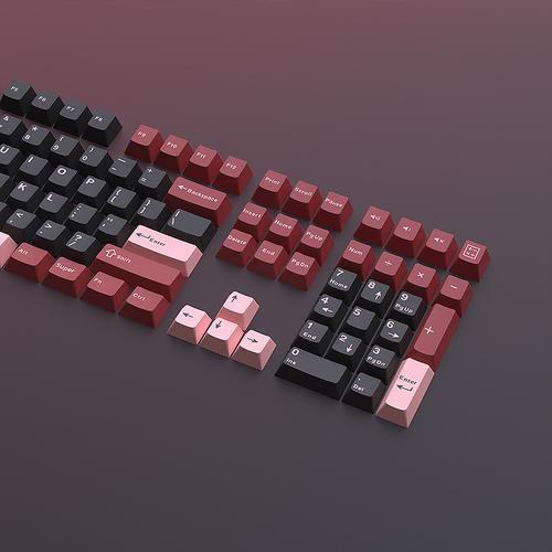 Jual Keycaps PBT Double Samurai Black Red Reverse Colorways Cherry ...