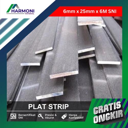 Jual Plat Strip Besi Tebal 6mm Lebar 25mm x 6 Meter SNI Flat Bar ...