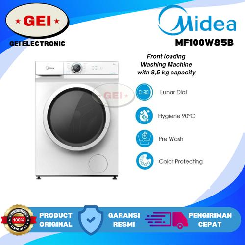 Jual MIDEA. MF100 W85B Mesin Cuci Front Loading Kapasitas 8,5 kg Model ...
