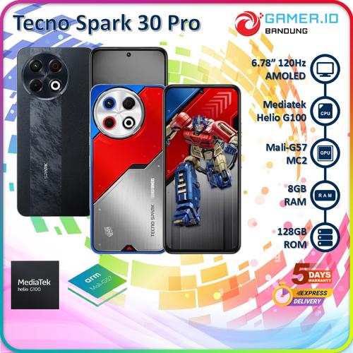 Promo Tecno Spark 30 Pro 4G 8GB 128Gb 6.78" AMOLED 120Hz Garansi Resmi ...