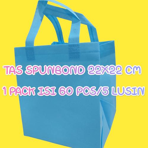 Jual 1 PACK ISI 60 PCS (5 LUSIN) TAS SPUNBOND UKURAN 22X22 CM TINGGI 25 CM - Violet - Kota ...