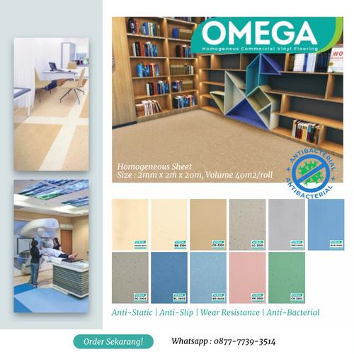 Jual Vinyl Roll Rumah Sakit OMEGA Homogeneous / Vinyl Anti Bakteri ...
