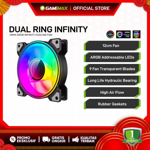 Jual GameMax Dual-Ring-Infinity ARGB Cooling Fan - Jakarta Pusat ...