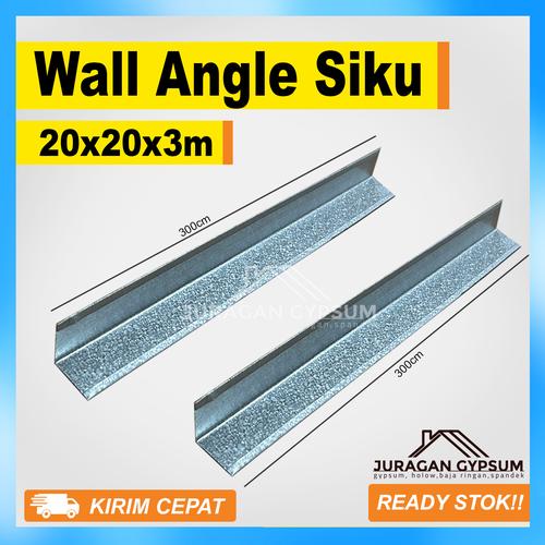 Jual Wall Angle Siku L 2x2 / wall angle 20x20x3m / siku plafon 20 x 20 ...