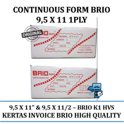 Jual Continuous Form BRIO 9.5X11 1 PLY (Kertas Komputer) - Jakarta ...