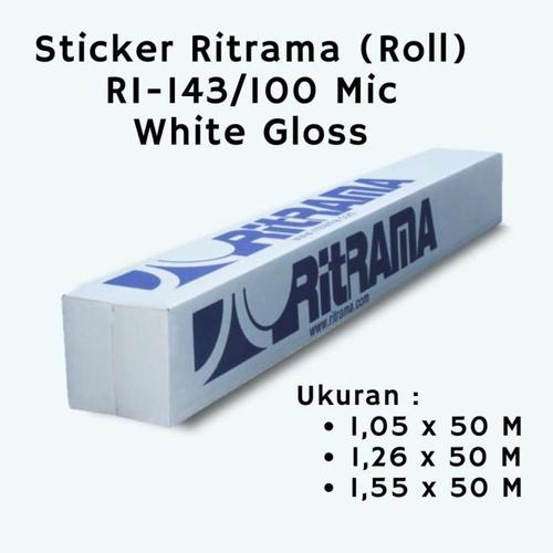 Jual STICKER RITRAMA WHITE GLOSS 100 C (ROLL) | UK. 1,05 - 1,26 - 1,55 ...