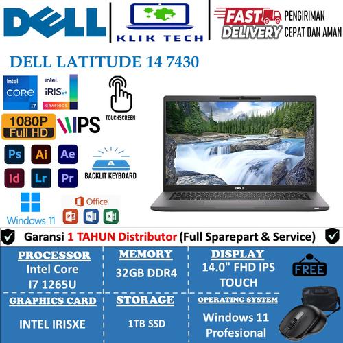 Jual DELL LATITUDE 14 7430 INTEL I7 1265U 32GB 1TB SSD 14.0 FHD IPS ...