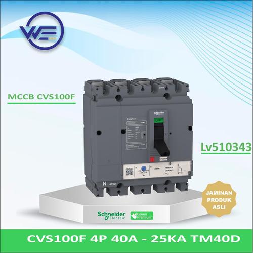 Jual MCCB CVS100F 4p 40a 25kA Easypact 4 Pole 40 Ampere TMD TM40D ...