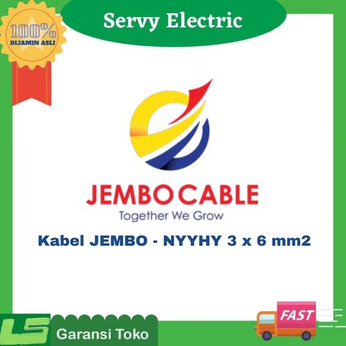Promo Kabel Jembo NYYHY 3x6mm - Hitam - Kabel 4 Besar - Kabel Indoor ...