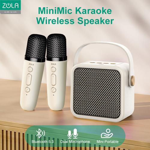 Promo Zola Speaker Microphone Bluetooth Karaoke Set Mini Full bass ...