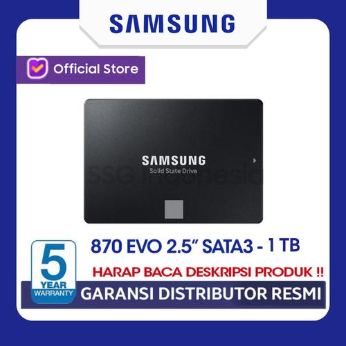 Promo Samsung SSD 870 EVO 1TB 2.5 SATA III 1 TB Garansi Resmi 5 Tahun - HP S750 1tb Cicil 0% 3x ...