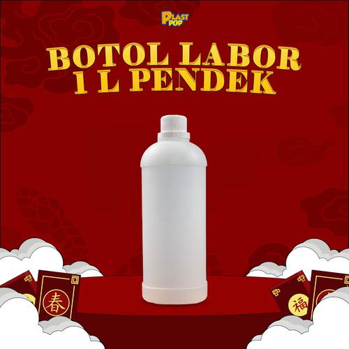 Jual (GOJEK) botol labor agro 1 liter pendek / botol pupuk 1 ltr / hdpe ...