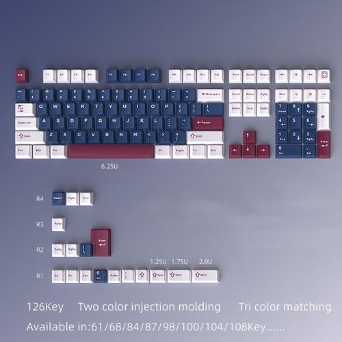 Promo Keycaps PBT Double Shot Mecha Colorways Cherry Profile - White ...