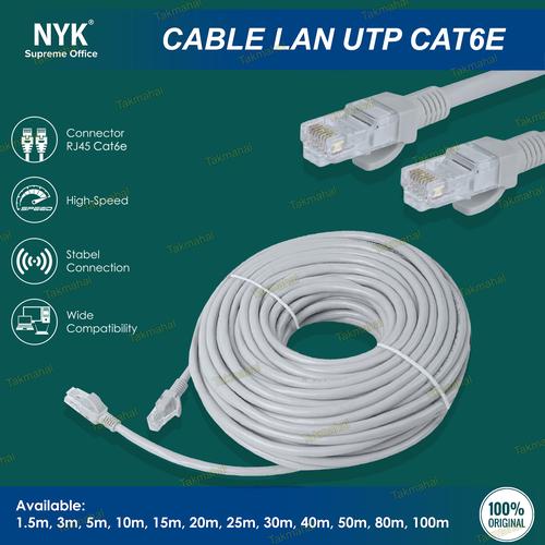 Jual NYK Kabel LAN UTP Cat6e 60M - Ethernet Cable 60 meter - Jakarta ...