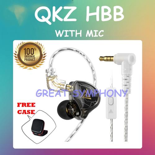 Promo QKZ x HBB Titanium-Coated Diaphragm Driver HiFi Earphones WITH ...