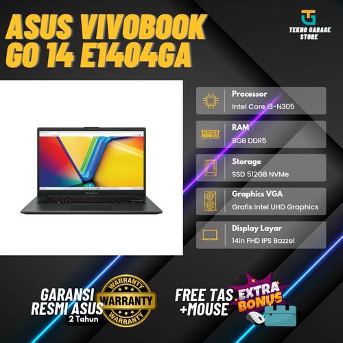 Jual ASUS VIVOBOOK GO 14 E1404GA-FHD351 CORE I3-N305 RAM 8GB SSD 512GB ...