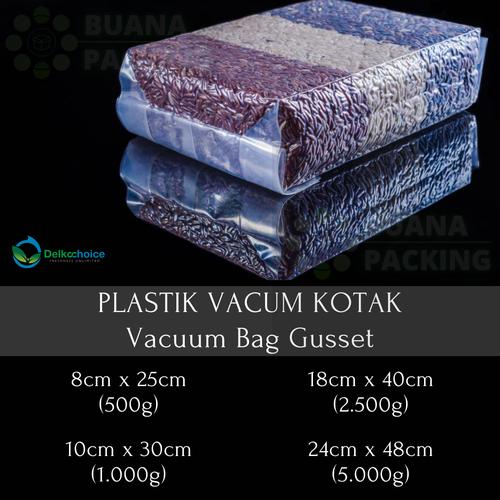 Jual PLASTIK STANDING VAKUM / VACUM / VACUUM GUSSET BERAS DELKOCHOICE ...