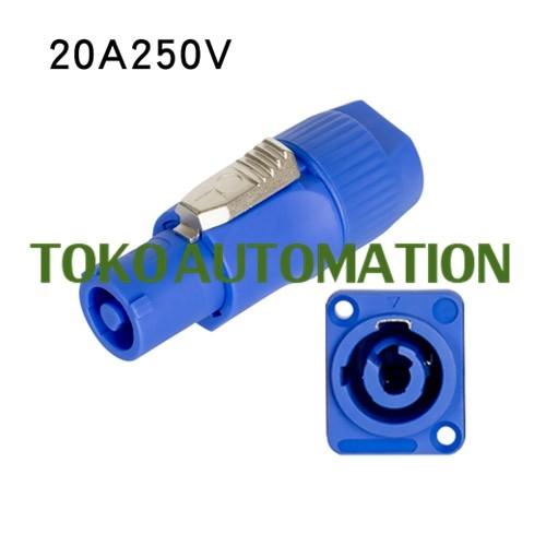 Jual 20A 3 Pin AC DC Blue Aviation Power Industrial Beam Light Sound ...