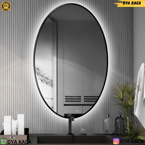 Jual CERMIN WASTAFEL / CERMIN DINDING KAMAR MANDI OVAL FRAME LED ...