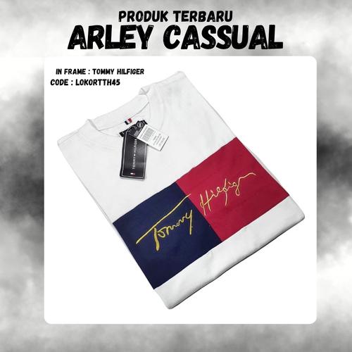 Jual (Arley) Premium Kaos/T-shirt Branded Tommy Hilfiger GradeOri Casual Regular Fit Bahan Katun ...