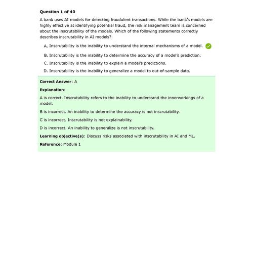 Jual Risk and AI (RAI) Certificate 2024– GARP Practice Exam (1 exam ...