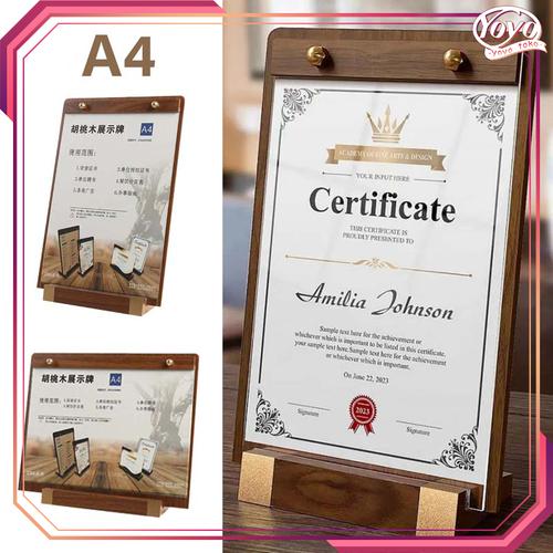 Jual A4 Menu Kayu Tempat Menu Berdiri Kayu Stand Menu Cafe Stand Menu ...