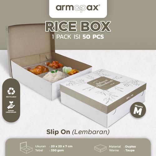 Promo Paper Rice Box / Kotak Nasi / Box Nasi [Slip On] 1 Pack Isi 50 ...