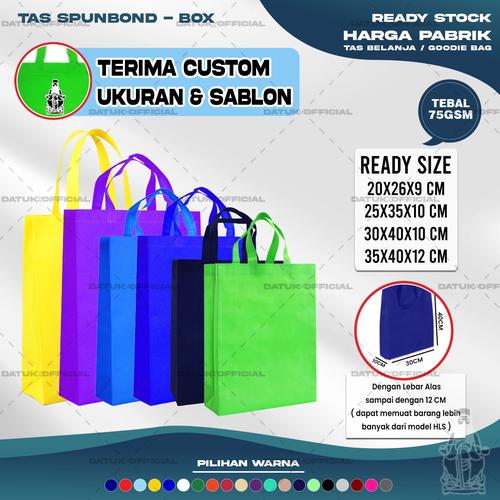 Promo Goodie Bag Tas Belanja Spunbond HBPA Kotak Box Kantong Kain ...