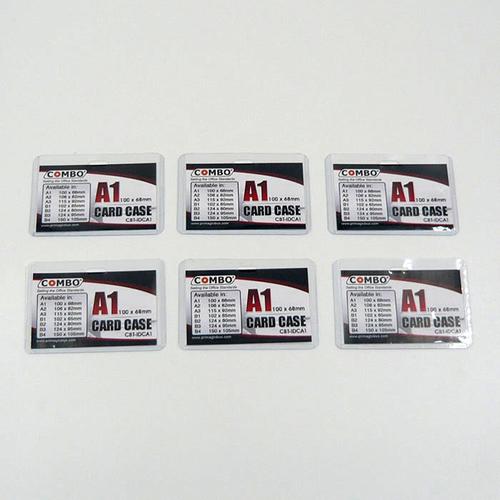 Jual (100 Pcs) ID Card Case Plastik / Casing ID Card Transparant / Tempat Kartu Plastik Bening ...
