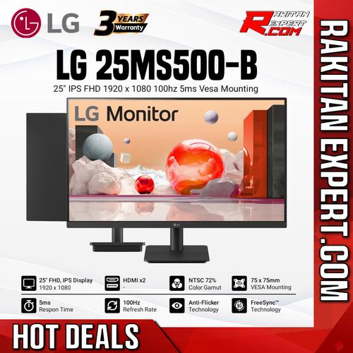 Promo Monitor LED LG 25MS500-B 25'' IPS FHD 1920X1080 100Hz VESA Slim ...