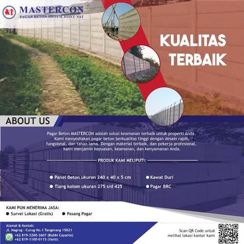 Jual Pagar Panel Beton / Pagar Beton / Pagar Beton Precast / Arcon ...