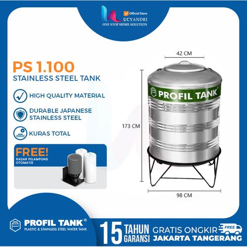 Promo Tangki Air Stainless Profil Tank PS 1100 PROFON PAKAI KAKI Cicil ...