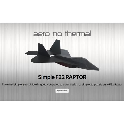 Jual CNC KIT Puzzle RC Pesawat SIMPLE RAPTOR F22 RAPTOR Aero No Thermal ...