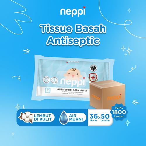 Promo Neppi Tisu / Tissue Basah Antiseptic Baby Wipes 50s Dus Isi 36 ...